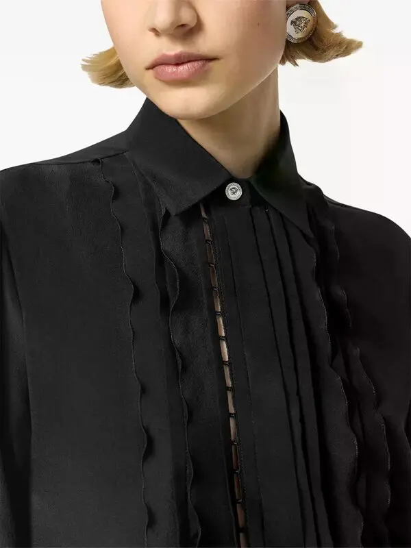 Versace Ruffled Silk Shirt
