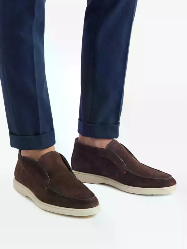 Santoni Suede Slip-on Boots