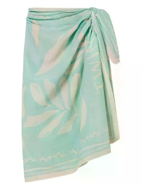 TWINSET Leaf Print Wrap Skirt