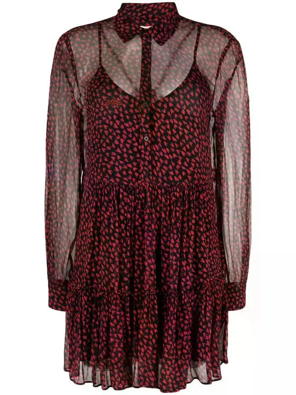 Zadig&Voltaire Razyele Crush-pattern Crepe Minidress