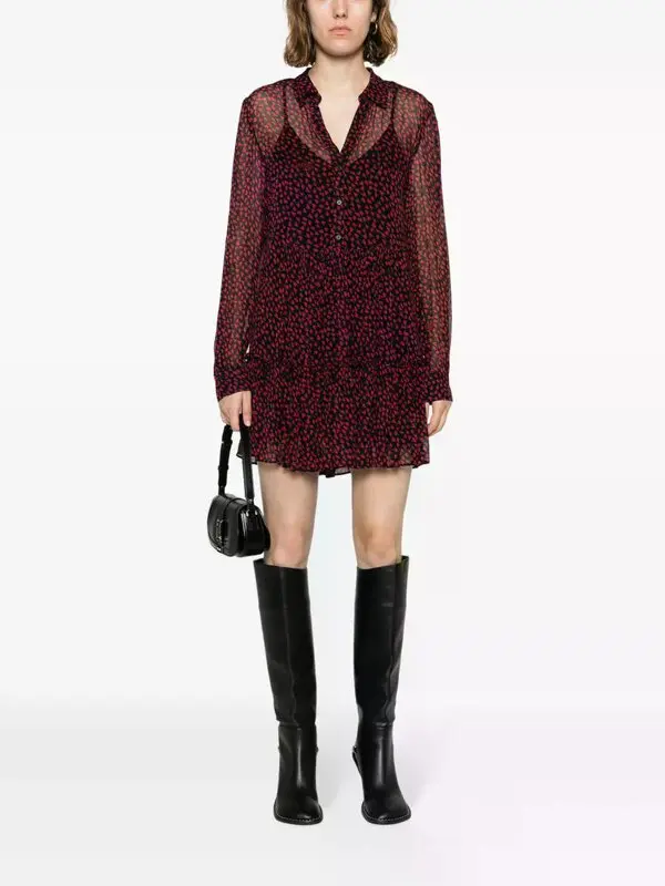 Zadig&Voltaire Razyele Crush-pattern Crepe Minidress
