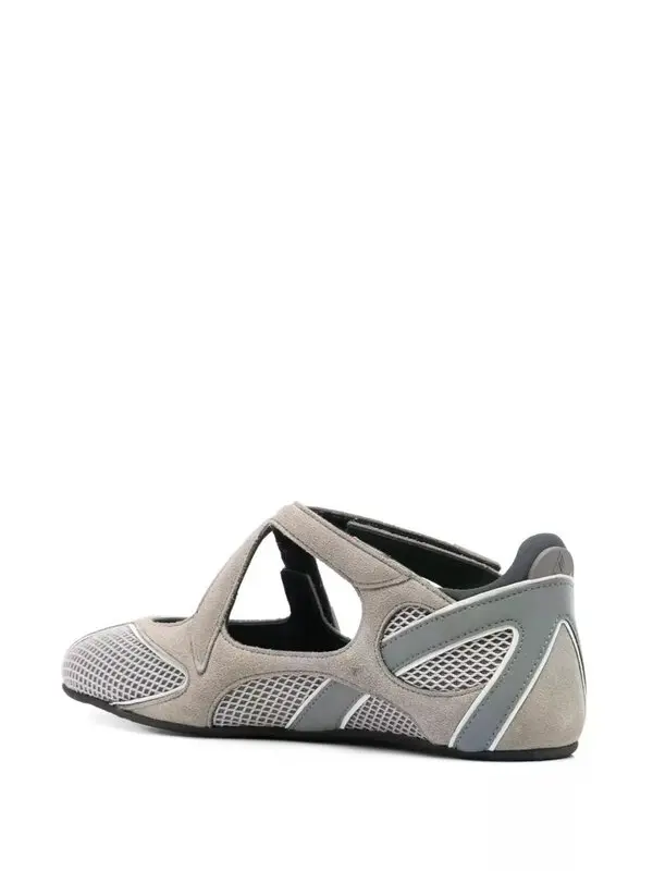 Attico Logo Detail Ballet Flats - Grey