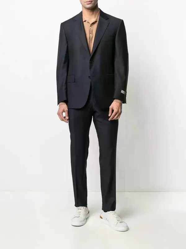 Canali Single-breasted Wool Suit - Blue