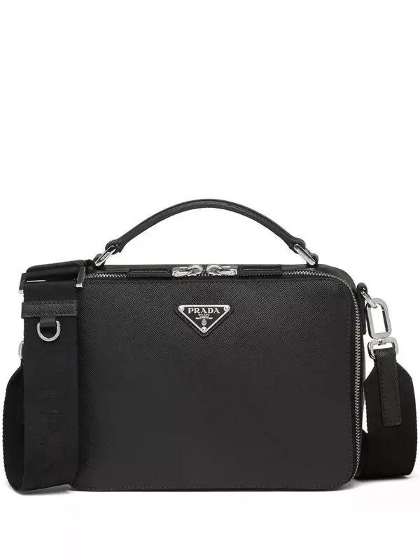 Prada Brique Saffiano Leather Bag - Black