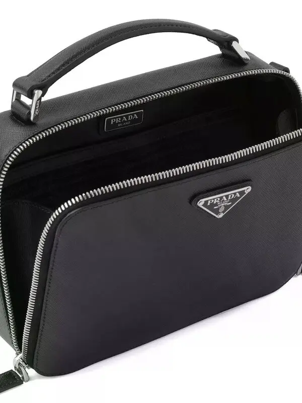 Prada Brique Saffiano Leather Bag - Black