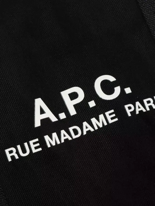 A.p.c. Récupération Canvas Tote Bag - Black