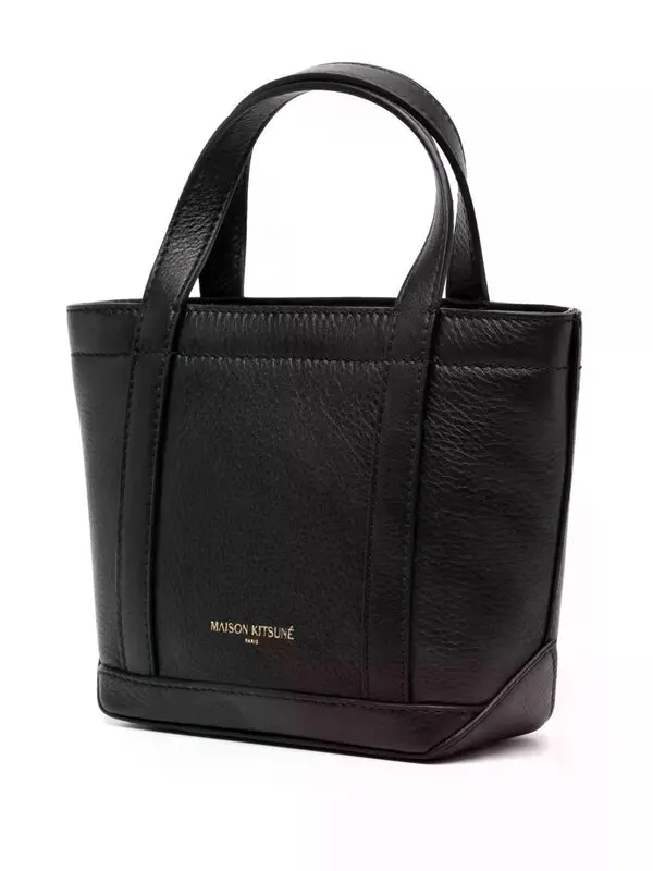 Maison Kitsuné Mini Fox Head Tote Bag - Black