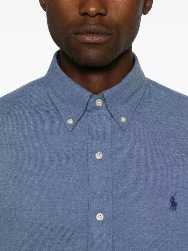 Polo Ralph Lauren Mélange-effect Shirt - Blue