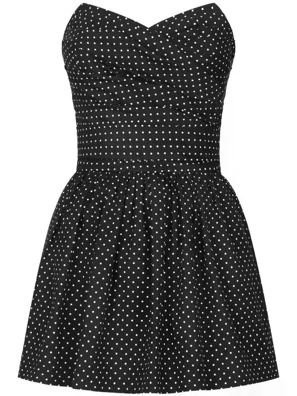 Dolce & Gabbana Polka-dot Bustier Minidress