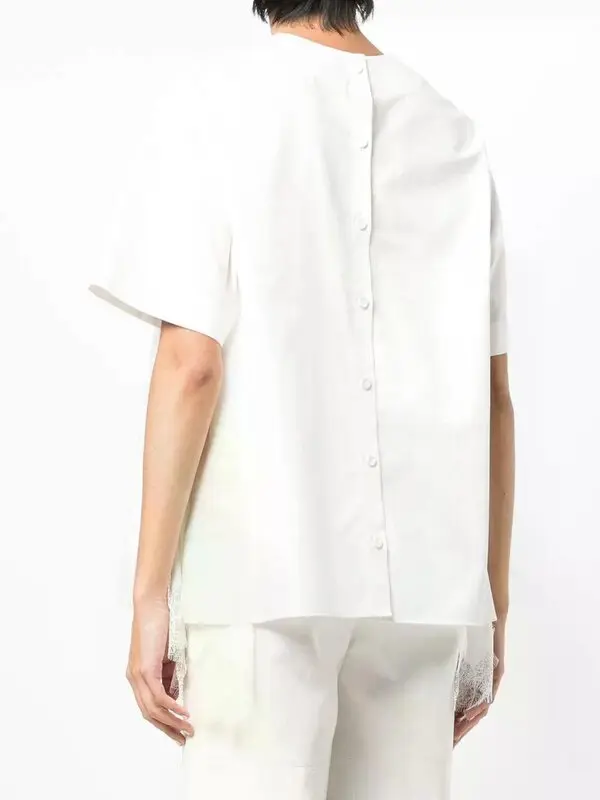 Goen.j Short Sleeve Blouse - White