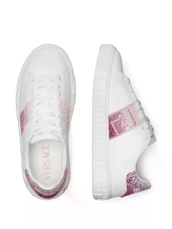 Versace Greca Crystal-embellished Sneakers