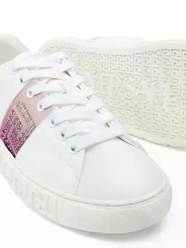 Versace Greca Crystal-embellished Sneakers