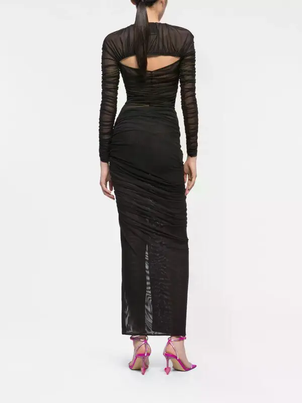 AZ FACTORY X Ester Manas Ruched-detailed Top - Black