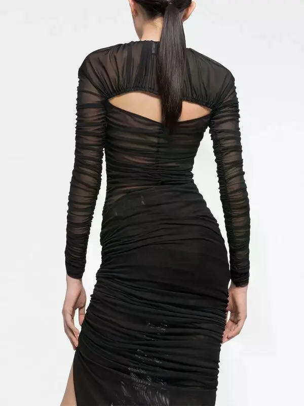 AZ FACTORY X Ester Manas Ruched-detailed Top - Black