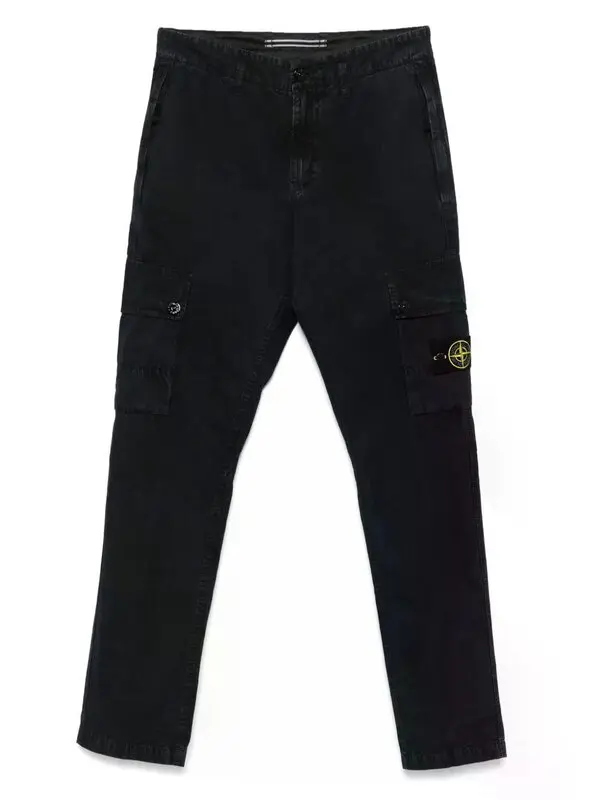 Stone Island Compass-patch Cargo Pants - Blue