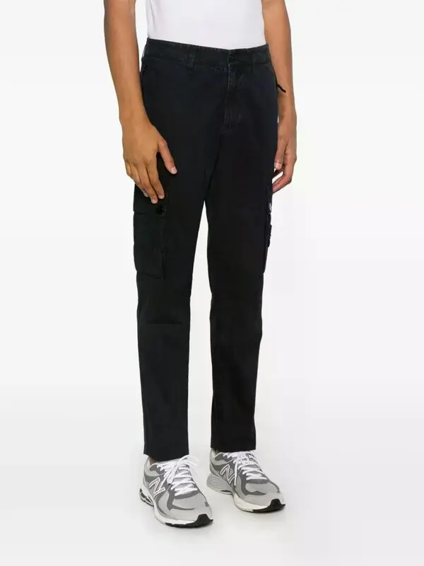 Stone Island Compass-patch Cargo Pants - Blue