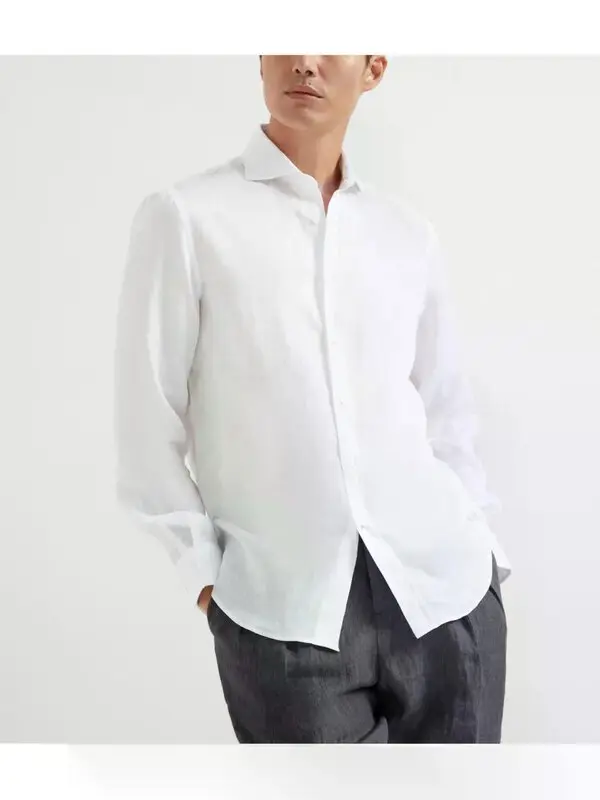 Brunello Cucinelli Eco-linen Shirt - White