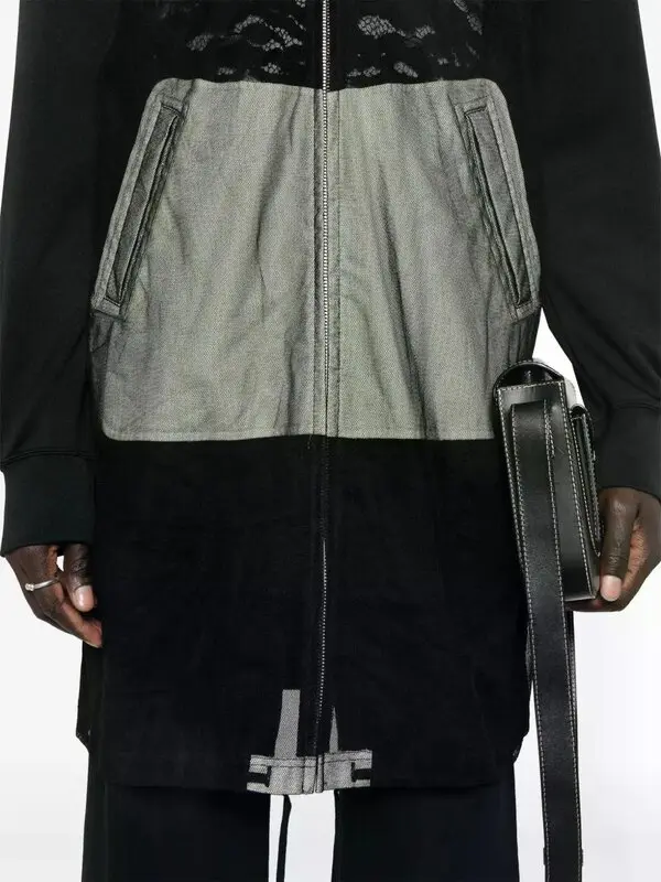 Comme Des Garçons Lace-detailing Zip-up Jacket