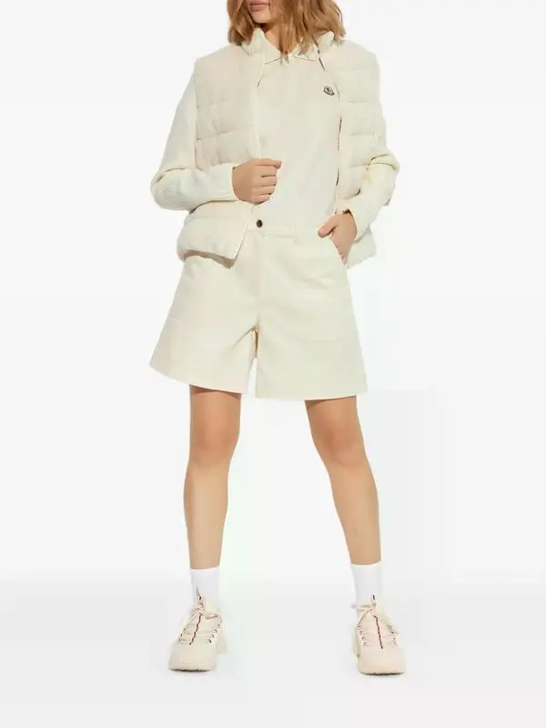 Moncler Logo Patch Piqué Polo Shirt - Neutrals