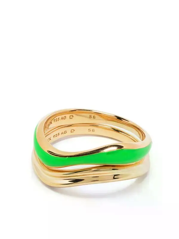MARIA BLACK Soma Neon-plated Ring Stack - Gold