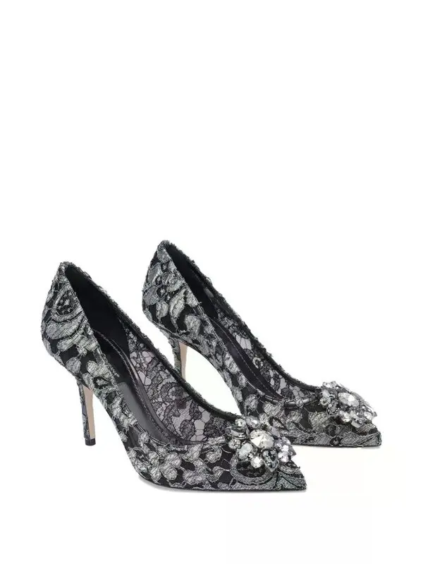 Dolce & Gabbana Bellucci Pumps With Brooch Embellishment - Black