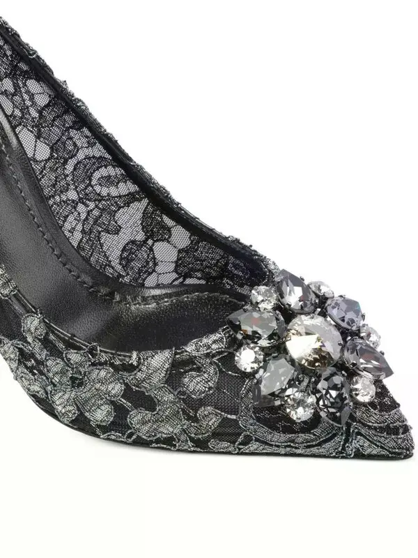 Dolce & Gabbana Bellucci Pumps With Brooch Embellishment - Black