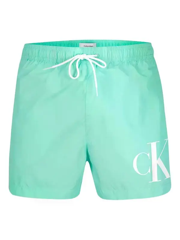Calvin Klein Logo-print Swim Shorts - Blue