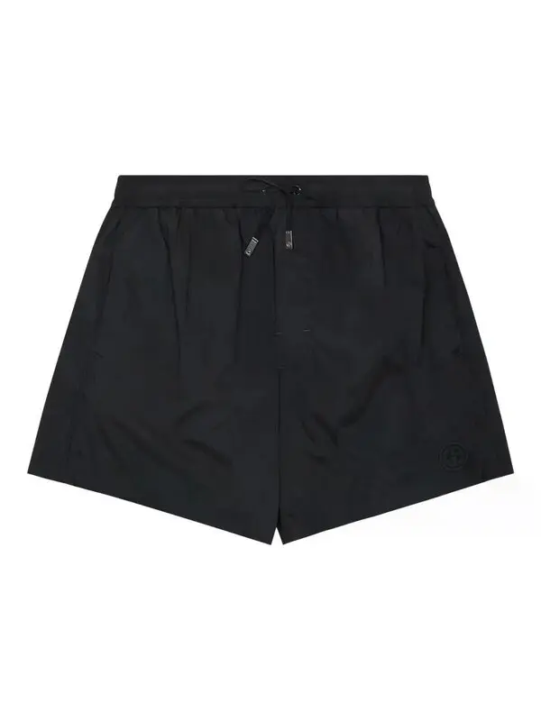 Giorgio Armani Logo-appliqué Swim Shorts - Black