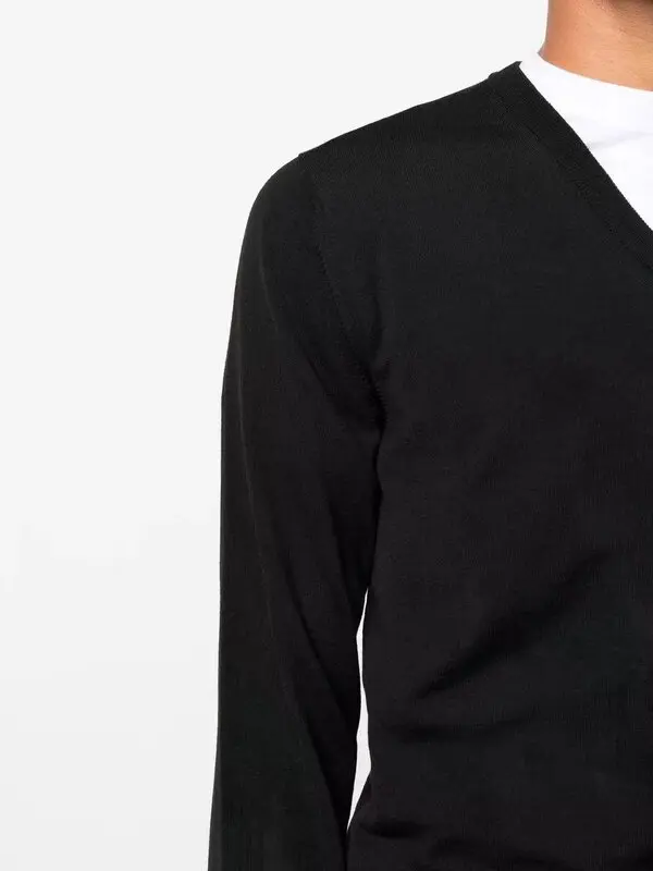 ZANONE V-neck Knit Jumper - Black