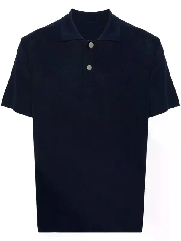 Jacquemus Maille Honeycomb-knit Polo Shirt - Blue