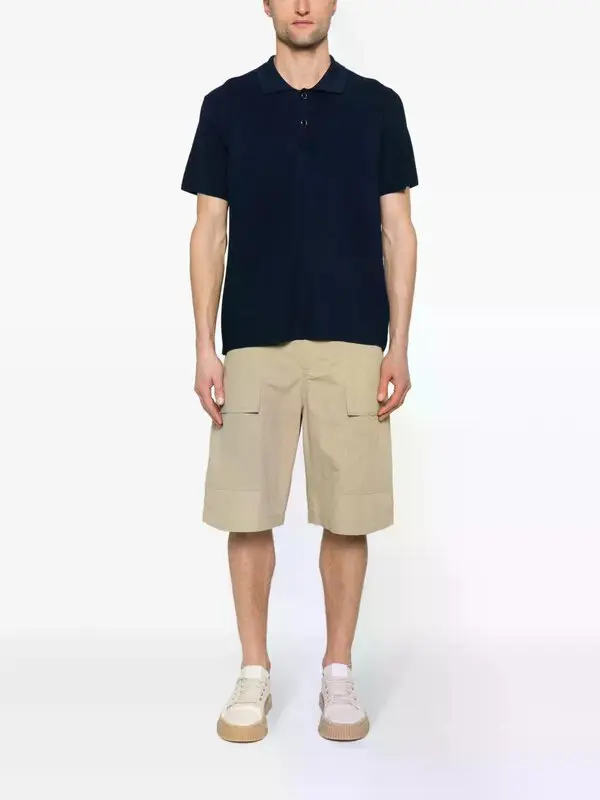 Jacquemus Maille Honeycomb-knit Polo Shirt - Blue