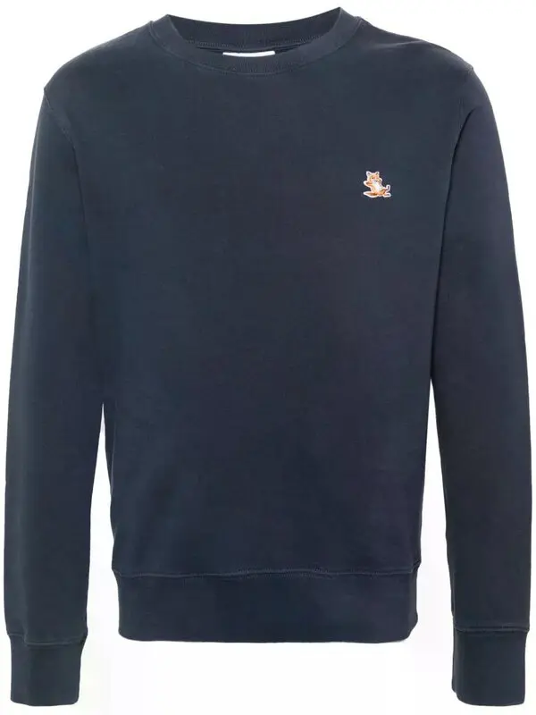 Maison Kitsuné Fox Motif Sweatshirt - Blue