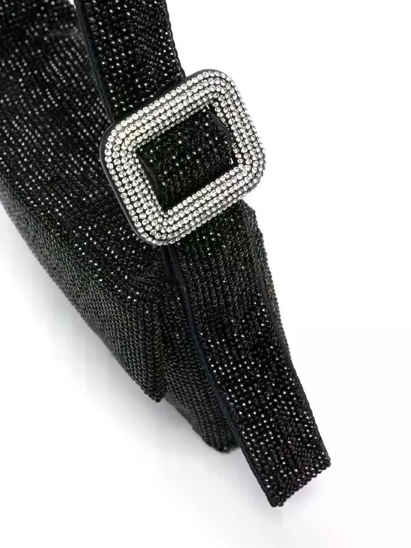 Benedetta Bruzziches Crystal-embellished Clutch - Black