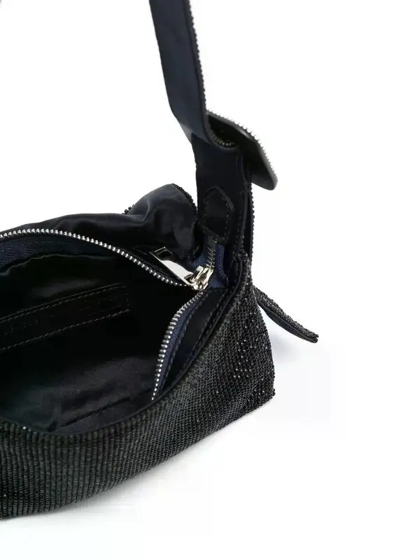 Benedetta Bruzziches Crystal-embellished Clutch - Black