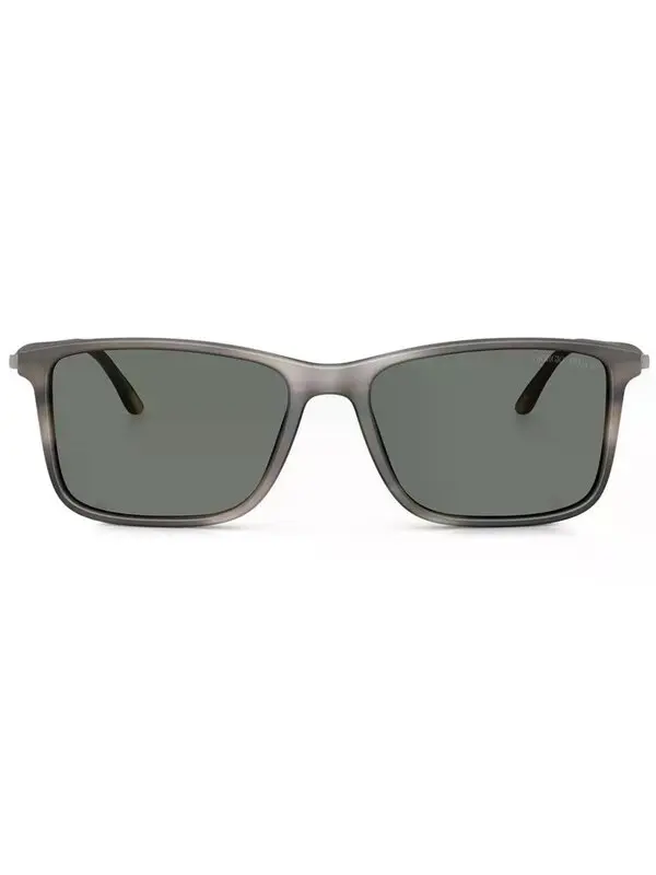 Giorgio Armani Striped Rectangle Sunglasses - Grey