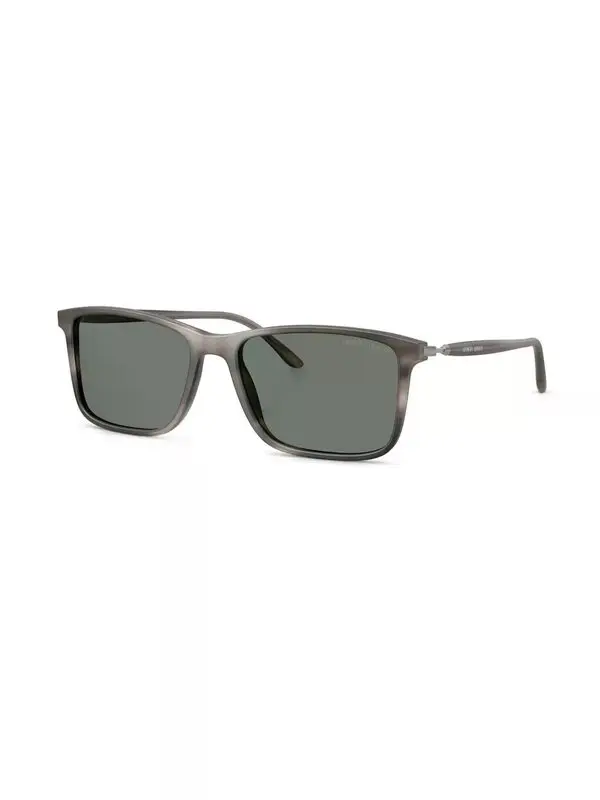 Giorgio Armani Striped Rectangle Sunglasses - Grey