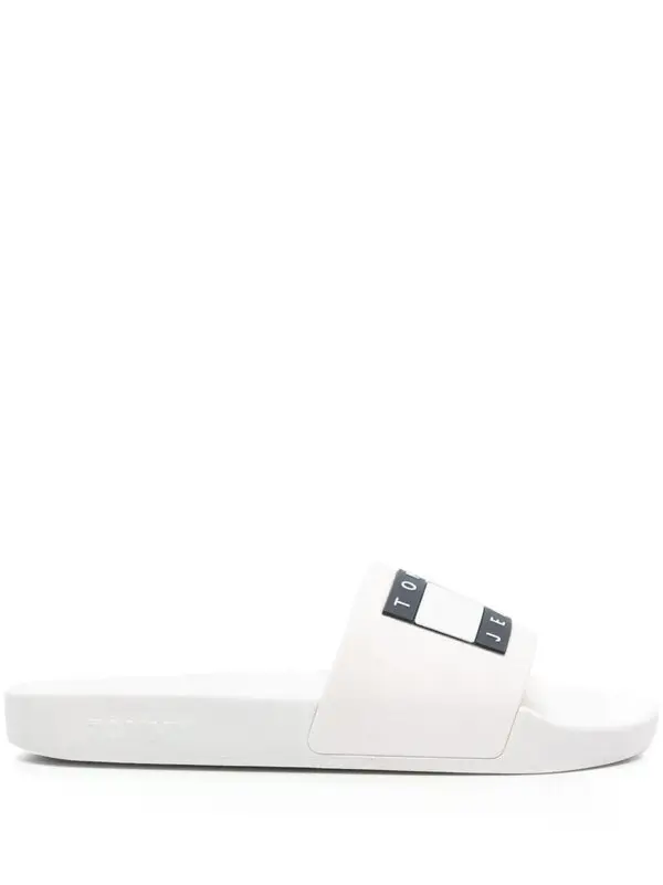 Tommy Hilfiger Flag-logo Pool Slides - Neutrals