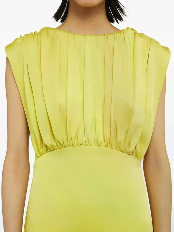 JIL SANDER Gathered Sleeveless Midi Dress