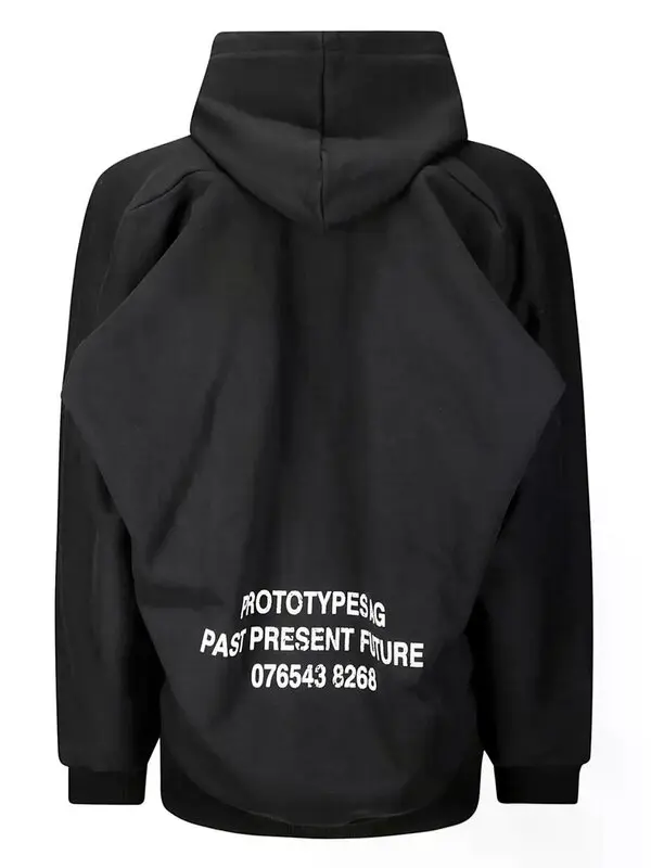 PROTOTYPES Number Print Hoodie - Black