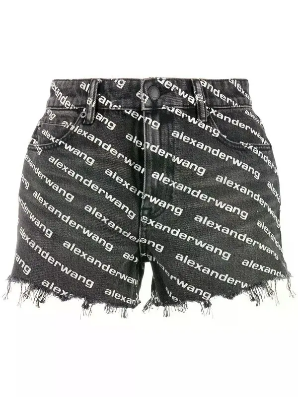 Alexander Wang Bite Short With Logo - Grey