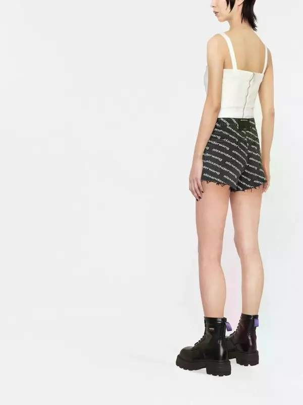 Alexander Wang Bite Short With Logo - Grey