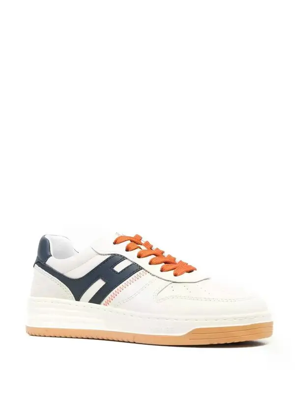 Hogan Logo-patch Low-top Sneakers - Neutrals