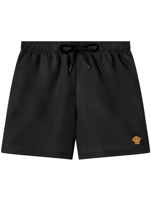 Versace Medusa-embroidered Swim Shorts - Black