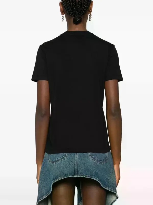 Just Cavalli Logo-laminated Cotton T-shirt - Black