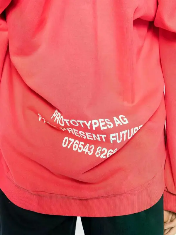 PROTOTYPES Hooded Sweatshirt With Drawstring - Red