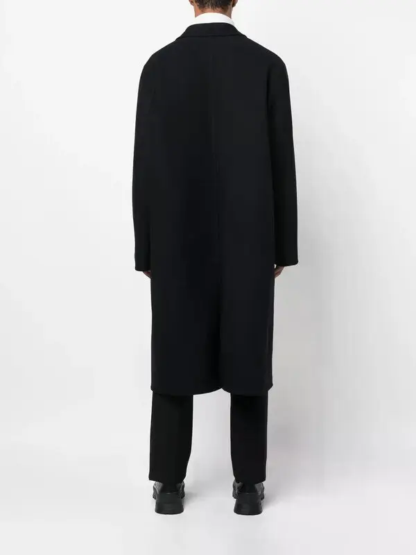 JIL SANDER Notched-collar Button-up Coat - Blue