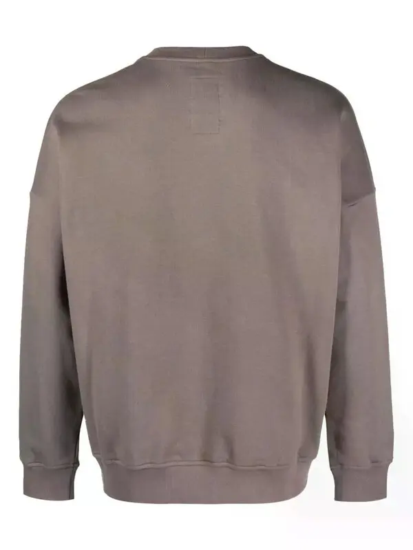 Rick Owens Organic Cotton Jumper With Embroidered Logo - Neutrals