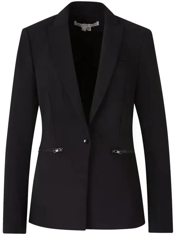 Veronica Beard Zip Pocket Single-breasted Blazer