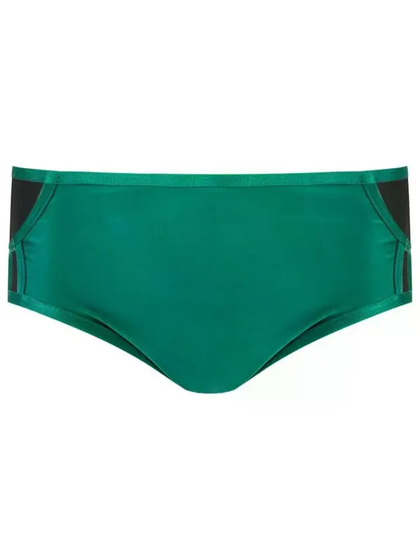 AMIR SLAMA Cut-out Swim Trunks - Green
