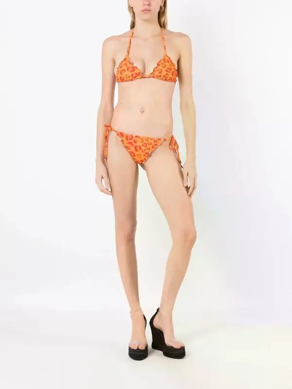 AMIR SLAMA Leopard-print Triangle Bikini